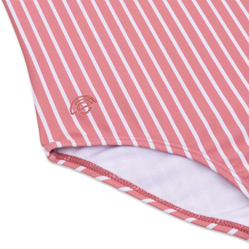 Badpak Meisjes - Rood/Wit Gestreept - Daisy Flower